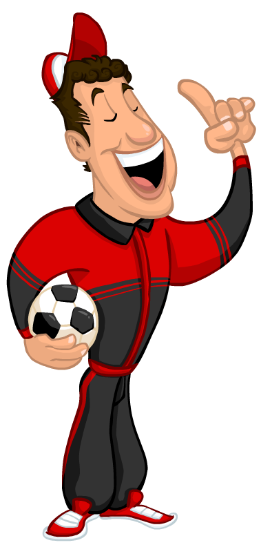 Cartoon Soccer Coach