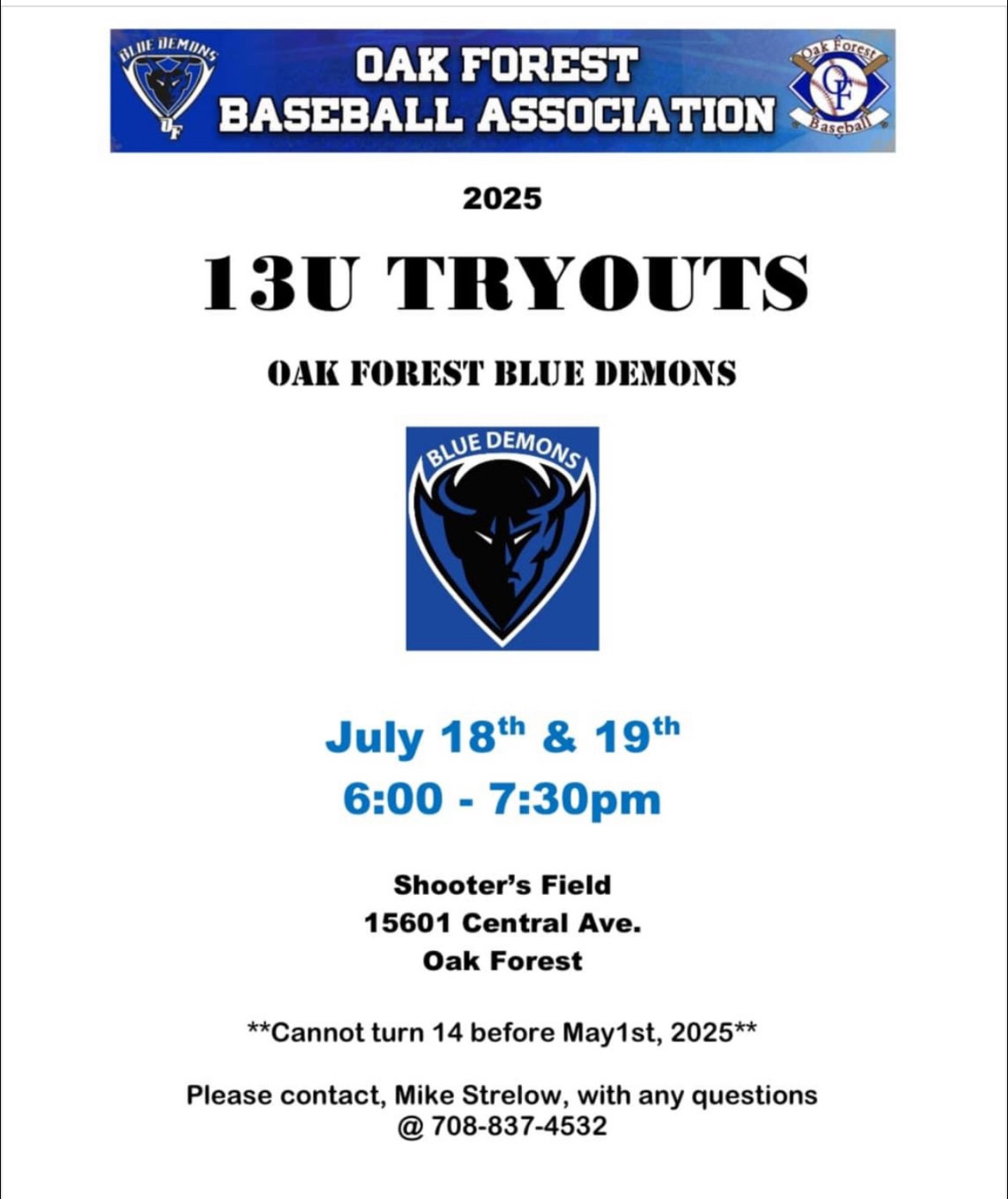 Oak Forest Baseball Association > Home